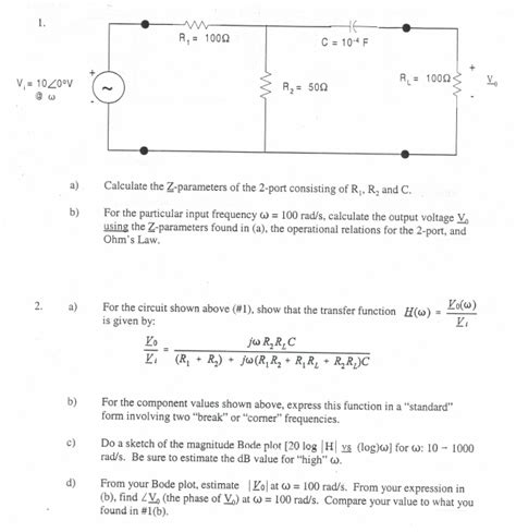 Solved Calculate The Z Parameters Of The 2 Port Consisting