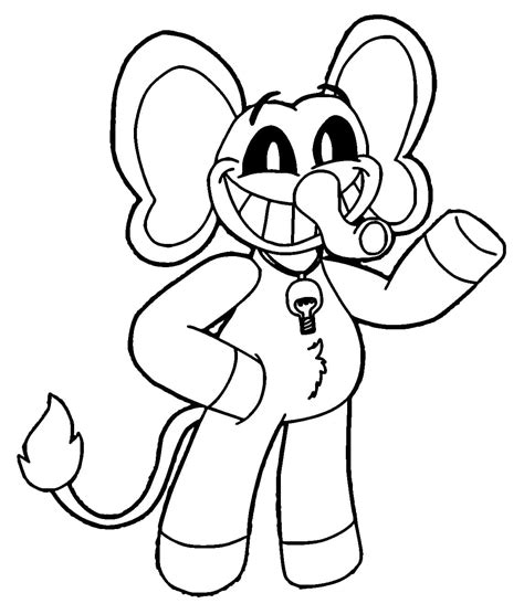 Bubba Bubbaphant In Smiling Critters Coloring Page Download Print Or