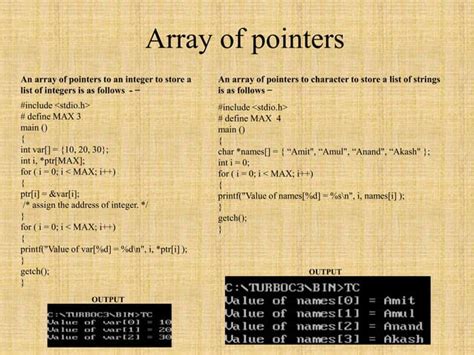 Presentation On Pointers Ppt