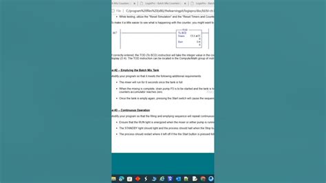 Chapter 31part C Automatic Batch Mixing Tank With Plc Ladder Logic