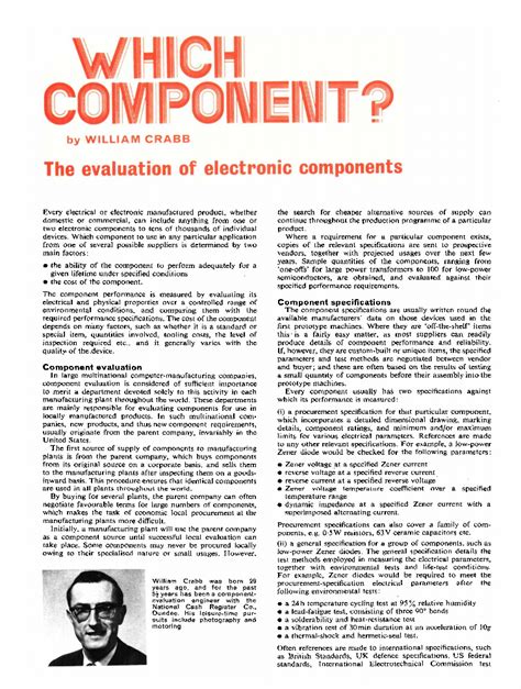 Which Component The Evaluation Of Electronic Components Iet