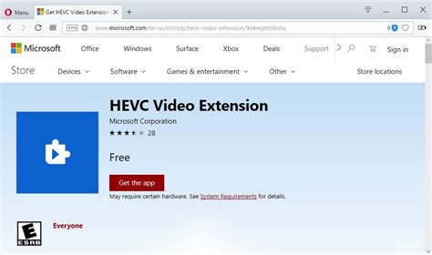 Кодек hevc для windows 11