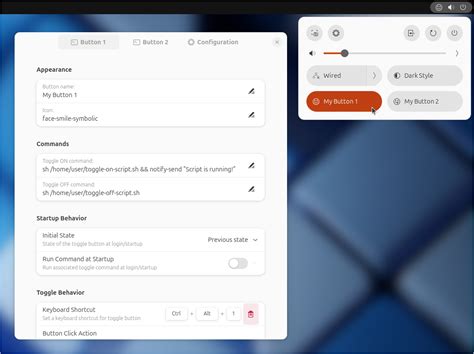 custom command toggle gnome shell extensions