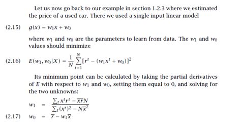 Derivatives Statistics Minimized Parameters Of An Error Function In Regression Mathematics
