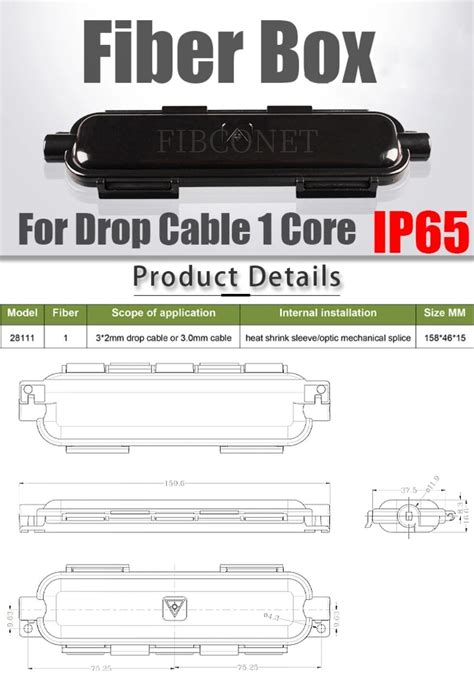 Fttx Indooroutdoor Abs Material 1 In 1 Out Fiber Optic Protection Box