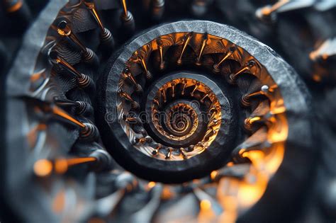 Spiral Formation Of Metallic Spikes Creates An Intriguing Visual Illusion In Modern Art