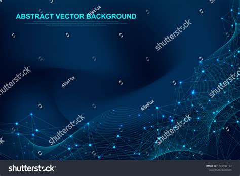 Futuristic Abstract Vector Background Blockchain Technology Stock Vector Royalty Free