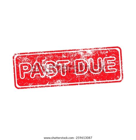 Pass Due Red Grunge Rubber Stamp Stock Vector Royalty Free 259613087