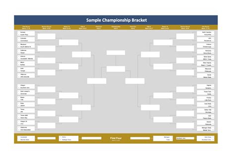 Free Tournament Bracket Templates Fillable Pdfs