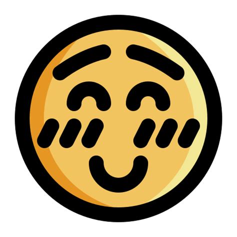 Blushing Generic Outline Color Icon
