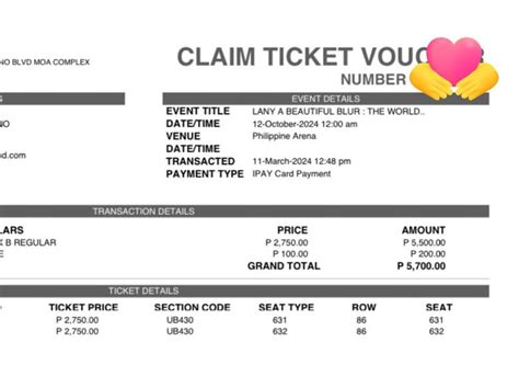 Two Ubb Regular Lany Tickets 2024 Abeautifulblur Tickets And Vouchers Event Tickets On Carousell