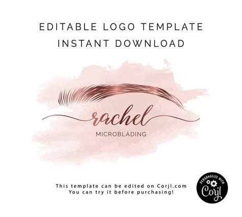 Brows Logo Microblading Logo Makeup Logo Microblading Artist Logo