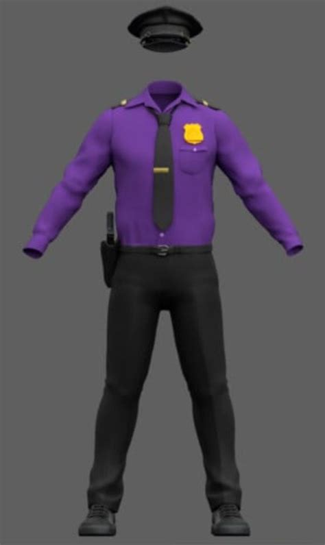 Fnaf Michael Afton Police Uniform Fnaf Police Night Guard Fnaf