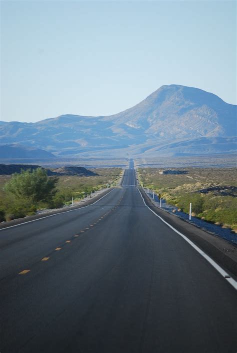 Route 93 In Nevada The Roads Are So Straight You Can See Brian