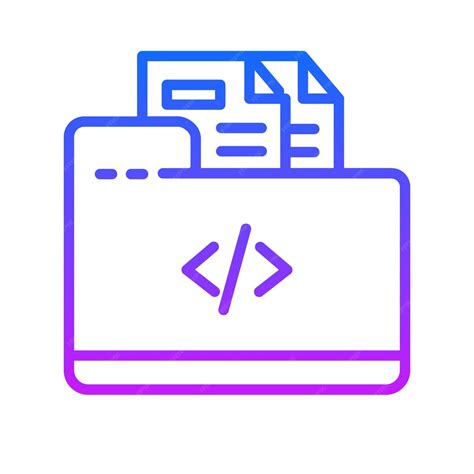 Premium Vector Coding Folder Icon