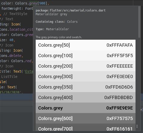 Flutter Android Studio Color Palette not showing - Stack Overflow