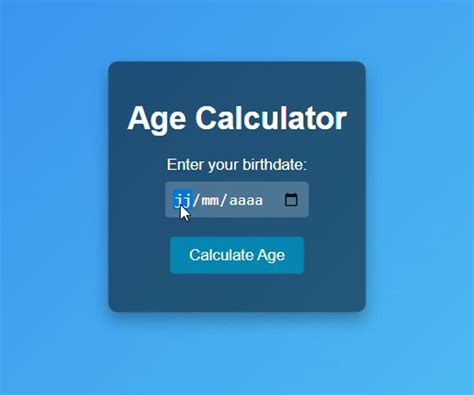 How to create a age calculator with HTML, CSS, and JavaScript | Zakarya Chikh posted on the ...