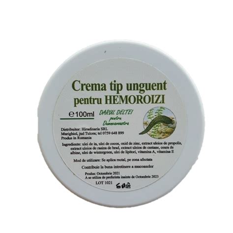 Crema Pentru Hemoroizi Hirudinaria 100 Ml Emagro