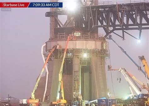 Starbase Is Just Finishing Construction Installing The Final Cassette