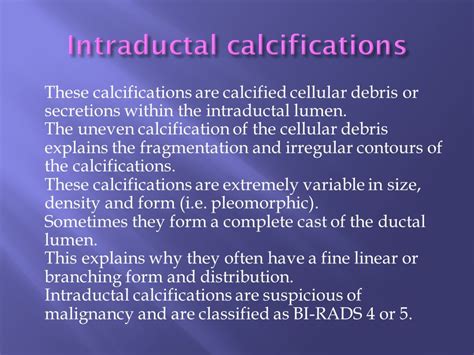 Breast Calcifications Differential Diagnosis And Birads Ppt Download