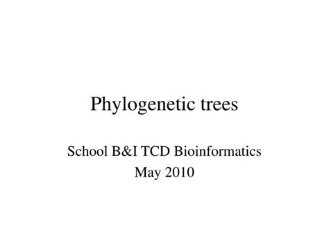PPT Phylogenetic Trees PowerPoint Presentation Free Download ID