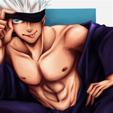 Gojo Satoru Shirtless Etsy