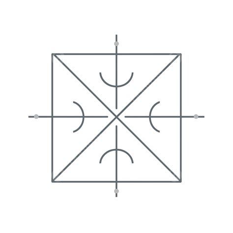 Graphic Of A Square With Three Points That Look Like Cross Keys Vector Lineal Icon Additional