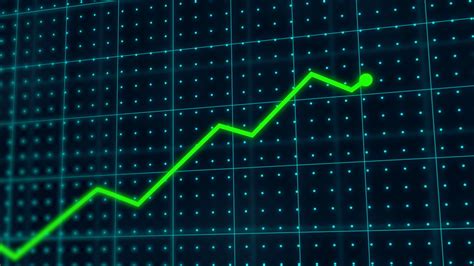 Green Growing Line Graph Going Up Concept Of Stock Motion Graphics Sbv