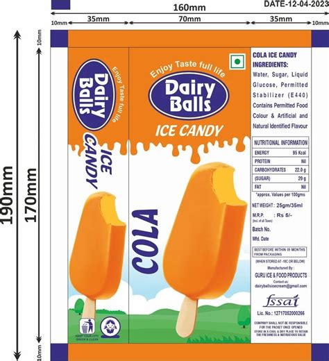 All Types Ice Cream Candy Pouch At ₹ 330kg Ice Candy Pouch In Noida