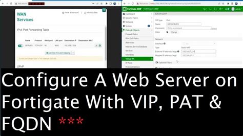 How To Configure A Web Server On FortiGate NAT PAT Forwarding DNS YouTube