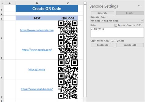Free Download Qr Code Excel Generator Add In How To Create Qr Code
