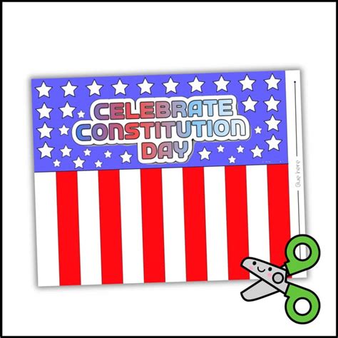 Us Constitution Day Windsock Craft Project Activities Coloring