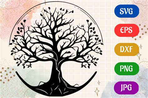 Tree Of Life Minimalist Logo Vector Graphic By Creative Oasis Creative Fabrica