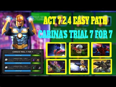 Mcoc Act 7 2 4 Easy Path Carina S Trial 7 For 7 YouTube