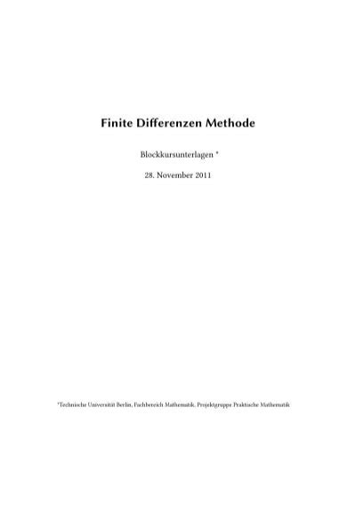 Finite Differenzen Methode