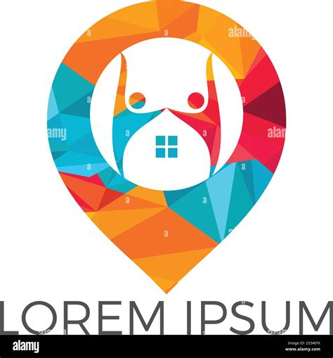 Foster Home Locator Vector Logo Design Foster Home Pin Map Symbol