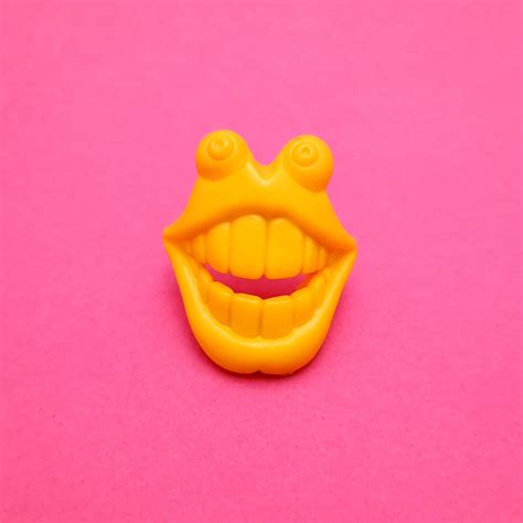 Ghostbuster Ectoplazma Ghost Smile Yellow Vintage Figure Loose 80s