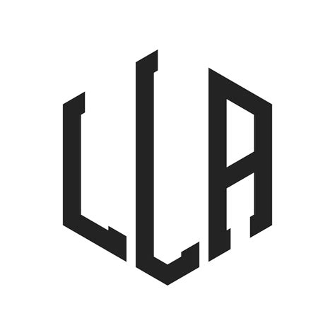 Premium Vector Lla Logo Design Initial Letter Lla Monogram Logo Using Hexagon Shape