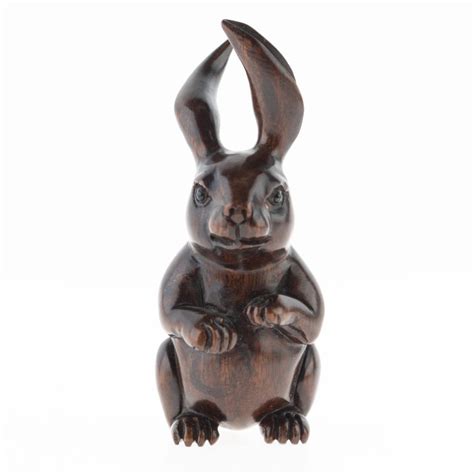 Signed Japanese Netsuke Rabbit Antique Auctions America