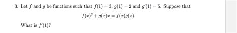 Solved Let F And G Be Functions Such That F G Chegg