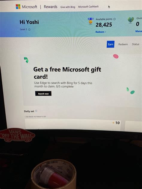 Get A Free Microsoft T Card When You Search On Bing For 5 Days Has