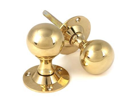 Polished Brass Ball Mortice Knob Set Mason Architectural Hardware Ltd