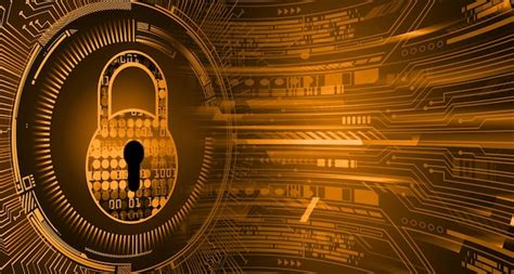 Premium Vector Closed Padlock On Digital Background Cyber Security