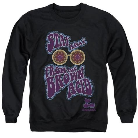 Trevco Wood144 As 6 Woodstock The Brown Acid Print Adult Crewneck