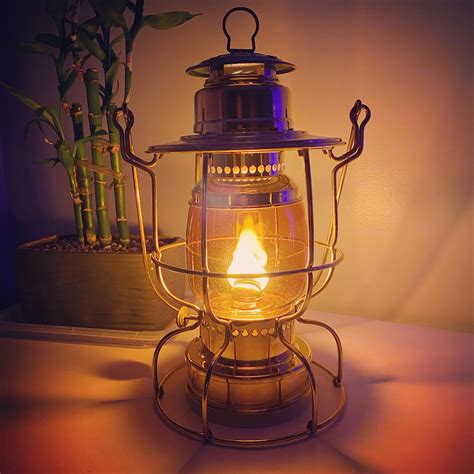 Railroad Lantern Antique Brass Train Lamp 12 Vermont Lanterns