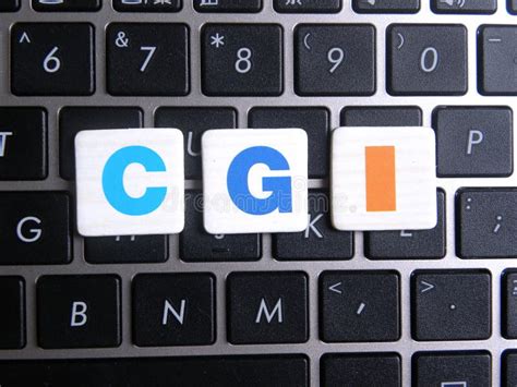 Abbreviation Cgi On Keyboard Background Stock Image Image Of