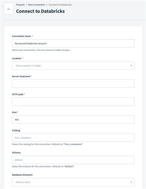 Set Up A Data Pipeline Recipe Connect To A Databricks Destination Workato Docs