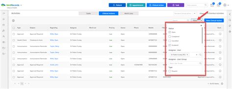 How Do I Filter The List Of Activities MediRecords Knowledge Base