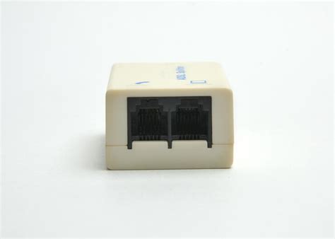 Premium Photo Splitter For Connecting The Phone And Adsl Router To The Internet On A White