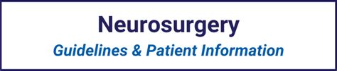 Guidelines And Patient Info Neurosurgery Resource Guide Clinical Guides At Monash Health